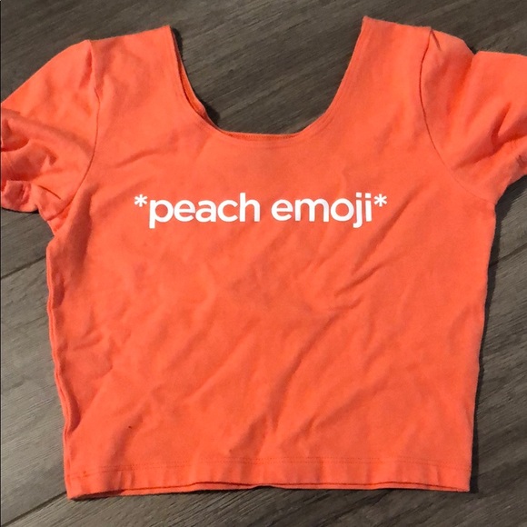 grace fit uk | Tops | Grace Fit Uk Peach Emoji Crop | Poshmark